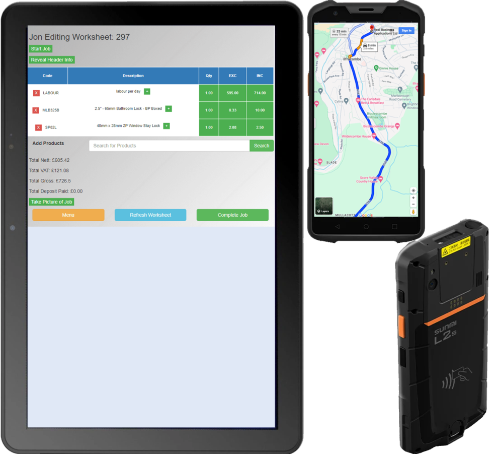 Worksheets App - Rba EPOS, Stock Control and Distribution Software